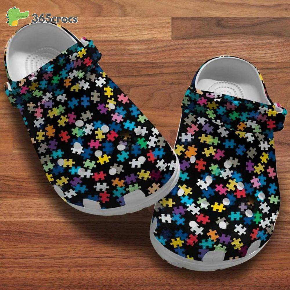 Autism Color Puzzles National Autism Awareness Month April Gift Crocs ...