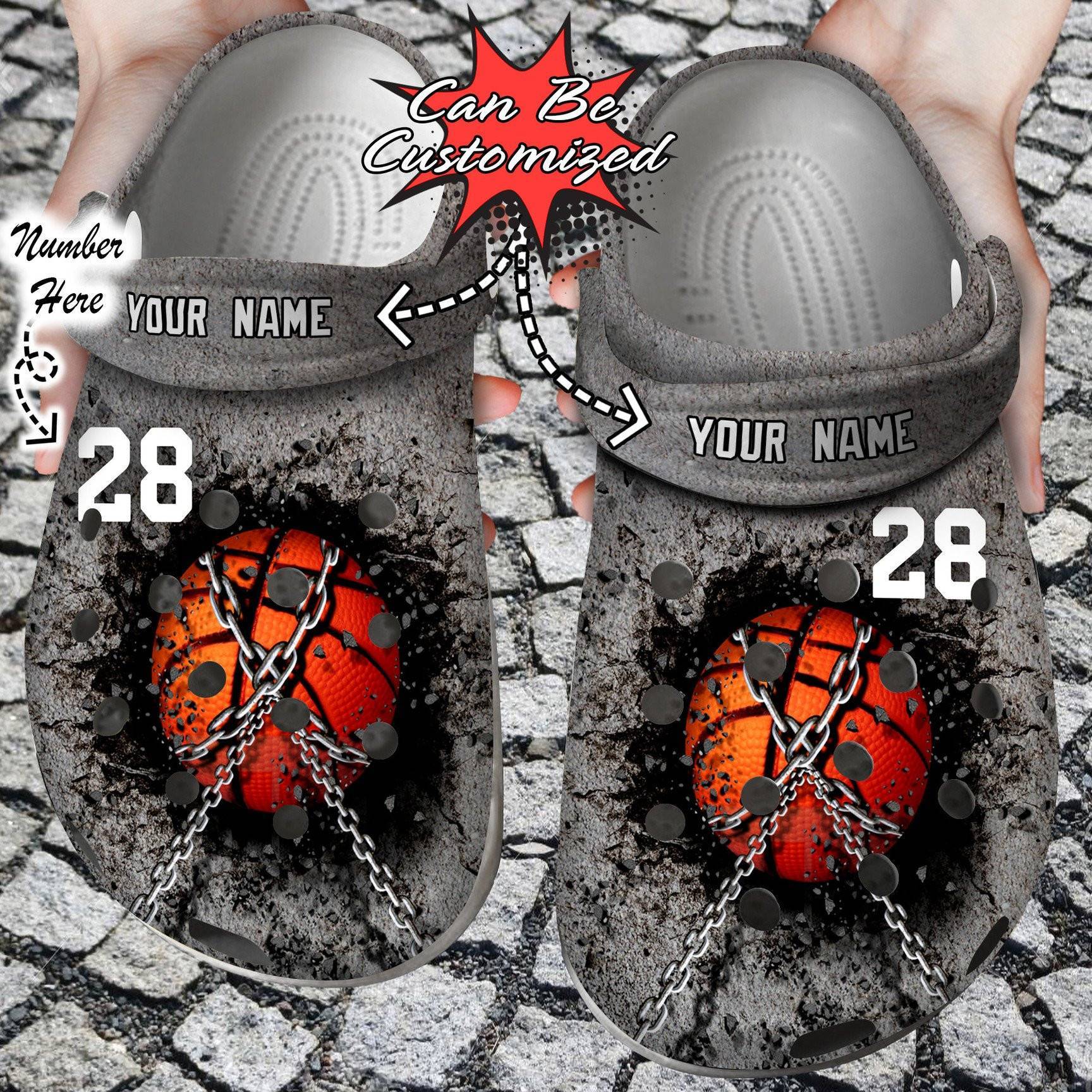 Basketball Personalized Chain clog Crocs Shoes Sport - 365crocs