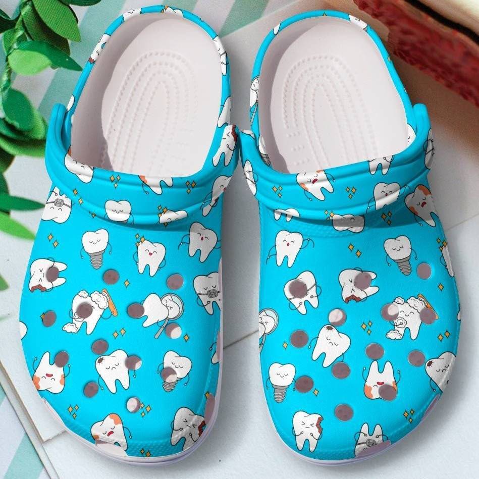 Cartoon Teeth Pain Crocs Shoes - Dentist clog Birthday Gift For Boy ...