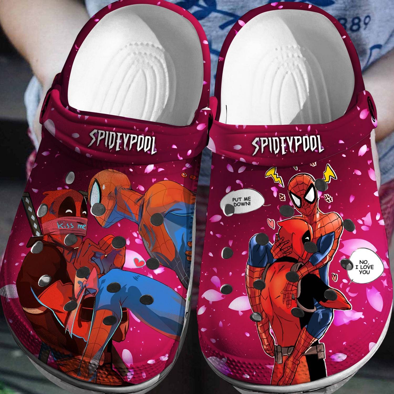 Deadpool Spiderman Crocs 3D Clog Shoes - 365crocs