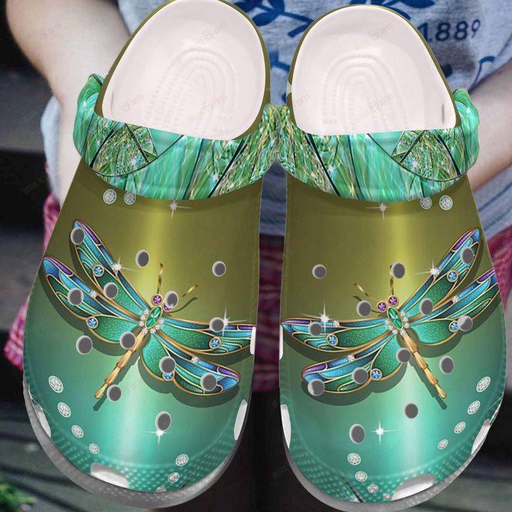 Dragonfly Green Crocs Classic Clogs Shoes - 365crocs