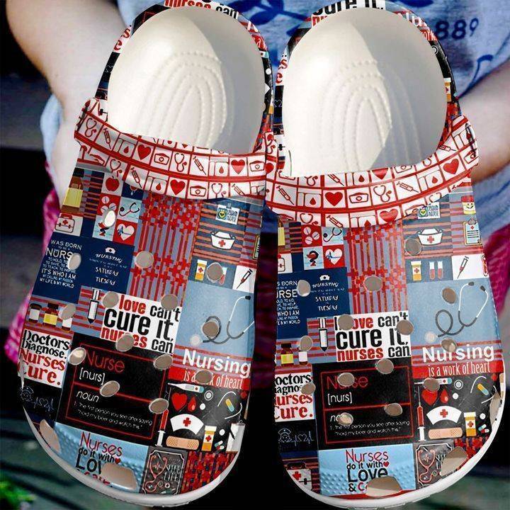 Nurse Pattern Rubber clog Crocs Shoes - 365crocs