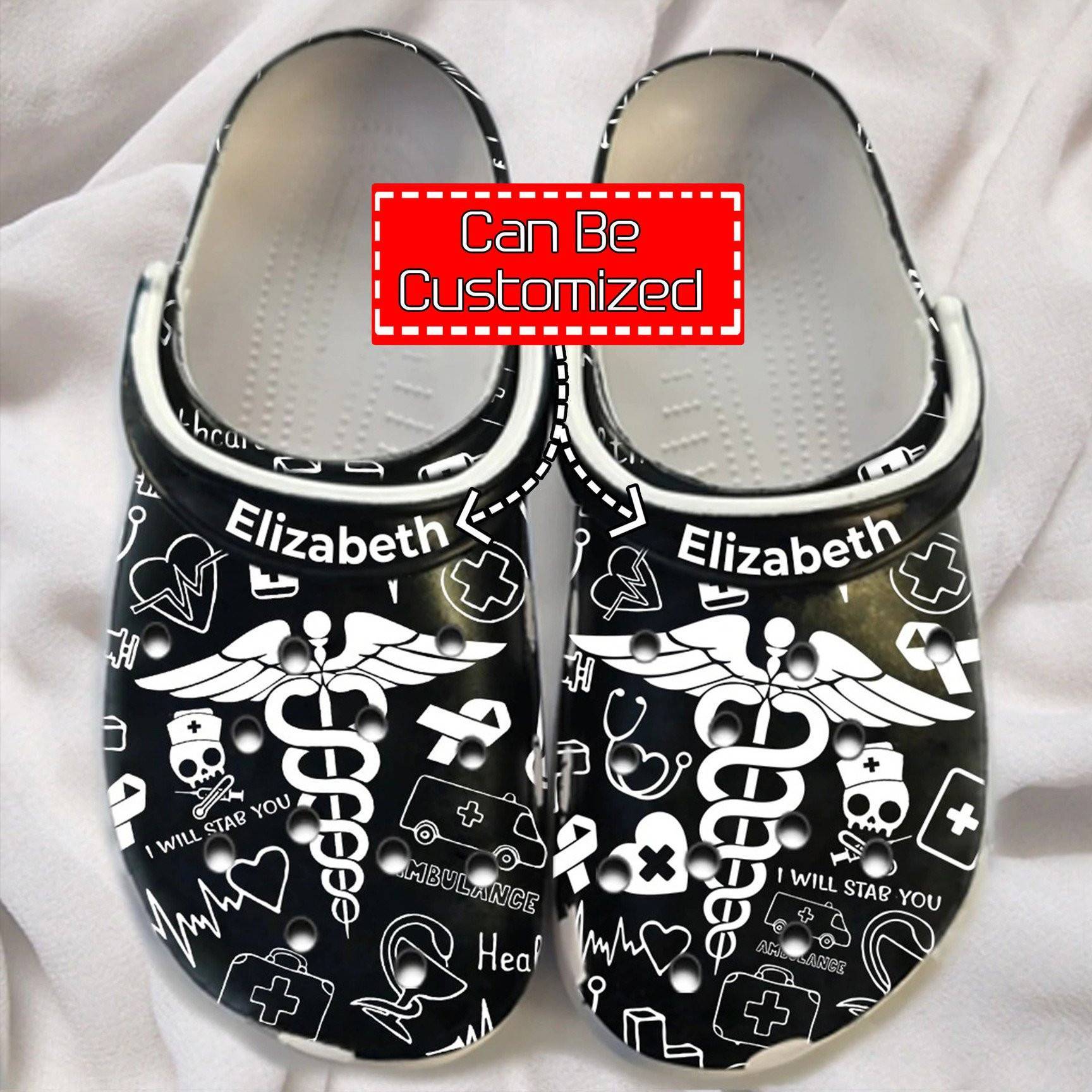 Nurse Personalized Crocs Clog Shoes With Your Name Nurse Crocs - 365crocs
