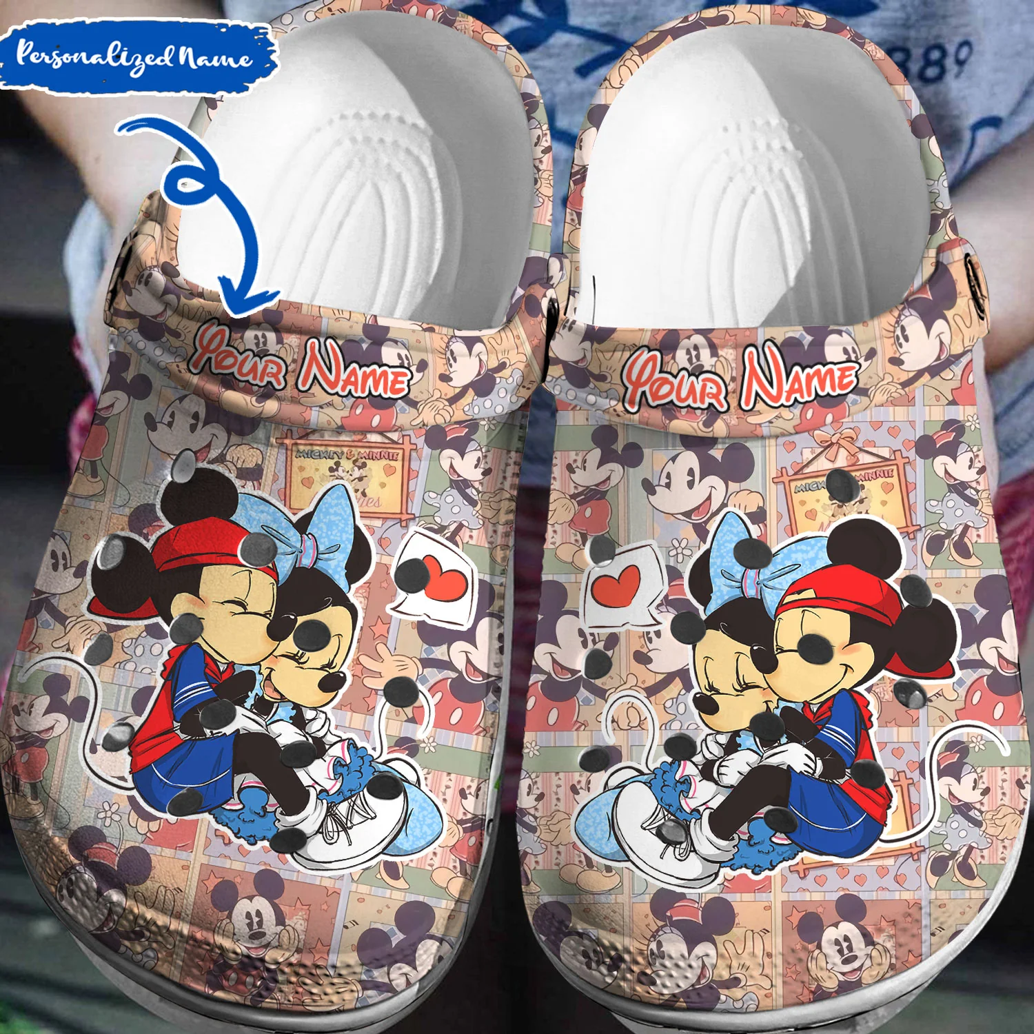 Personalized Comfort, Disney Style: Mickey Minnie Crocs 3D Clog Shoes ...