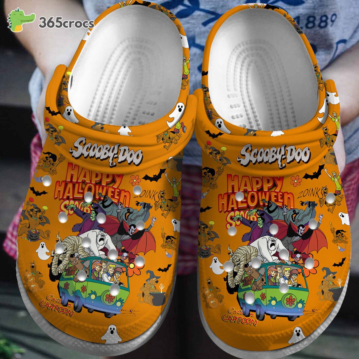 Scooby Doo Cartoon Comfort Crocs Clogs Shoes Distinct Animated Theme ...